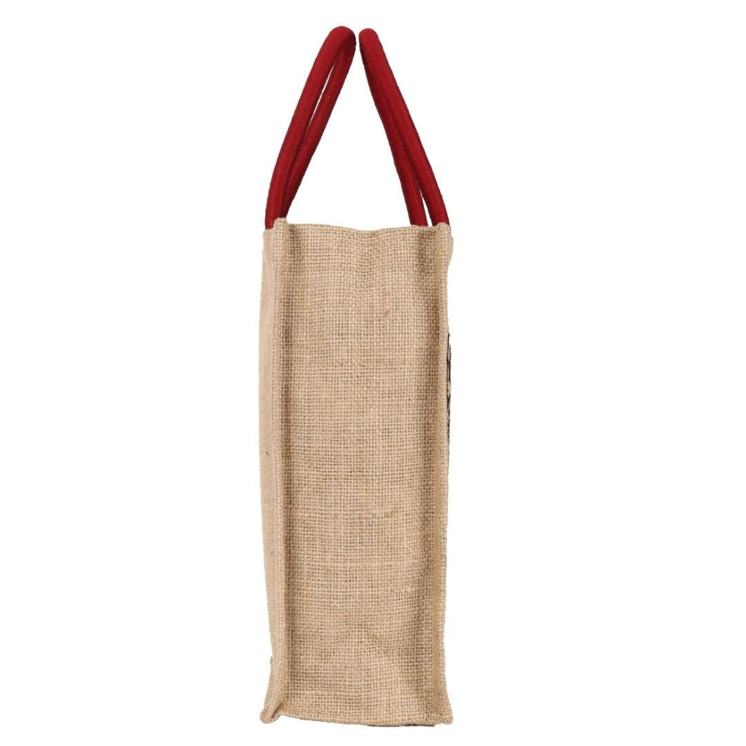 Indha Handcrafted Jute Bottle Bag | Eco Friendly Jute Bottle Cover | S